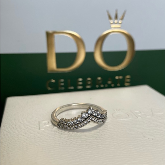 Pandora | Jewelry | Pandora Princess Tiara Cz Accent Ring | Poshmark